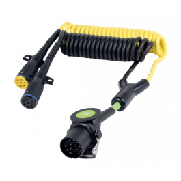 Spiral cable Phillips adapter 15-pin to 2x7-pin ADR Euro 6 ISO 12098 ...